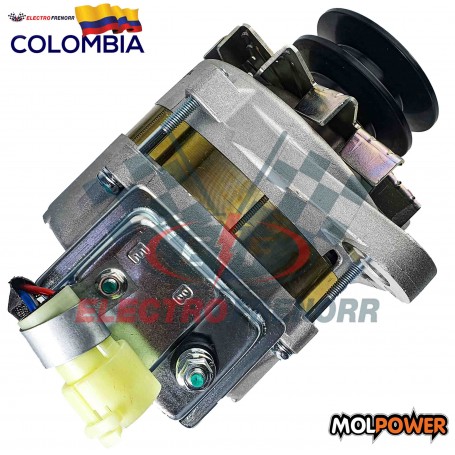 ALTERNADOR CHEVROLET FVR FTR MODELO VIEJO 24V 40AMP 70MM 2PINES MOL...